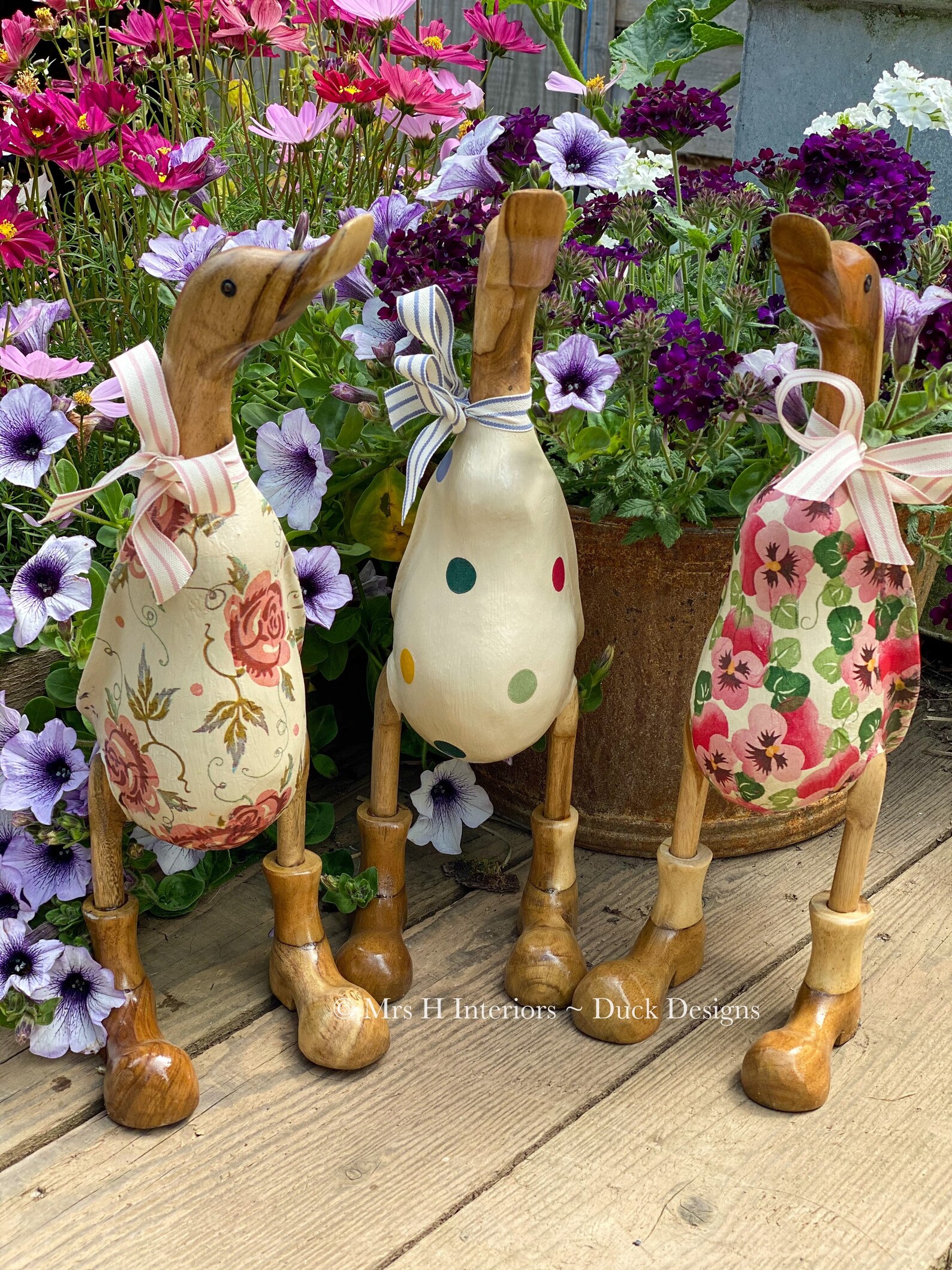 Polka Classic (emma Bridgewater) - Decorated Wooden Duck in Boots by ...