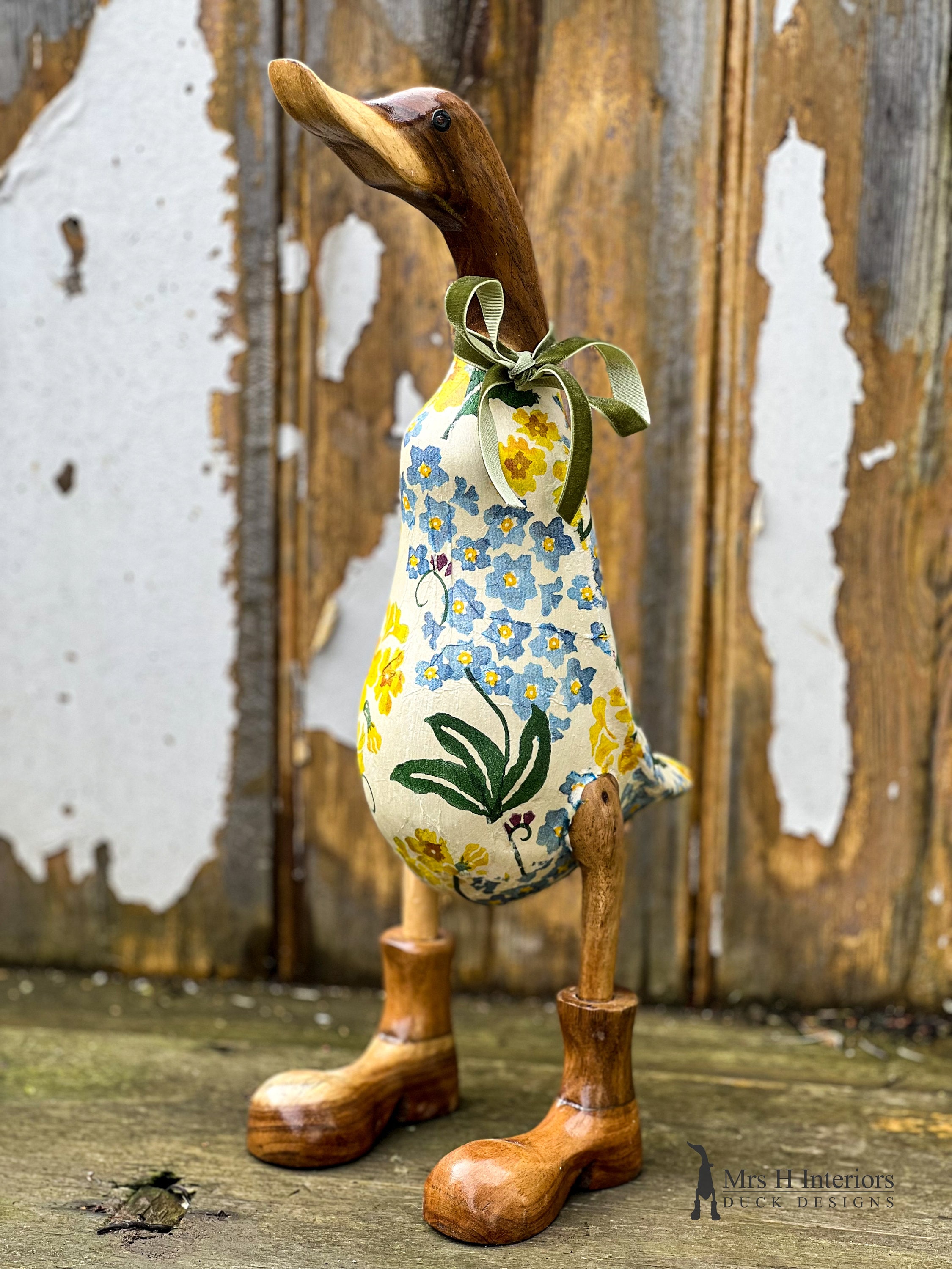 Forget Me Not (emma Bridgewater) - Decorated Wooden Duck in Boots by ...