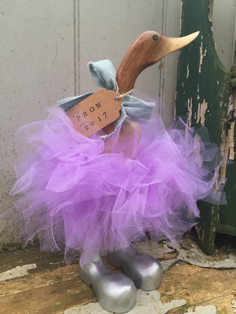 Beautiful Hand Tied Tutu Wooden Duck. - Etsy Australia