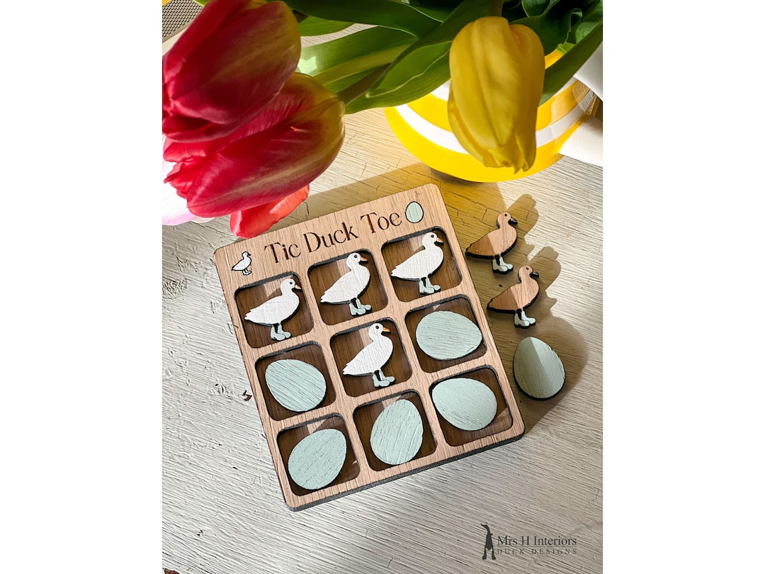 Tic Tac duck Toe A Simple Wooden Tic Tac Toe Game by Mrs H the Duck ...