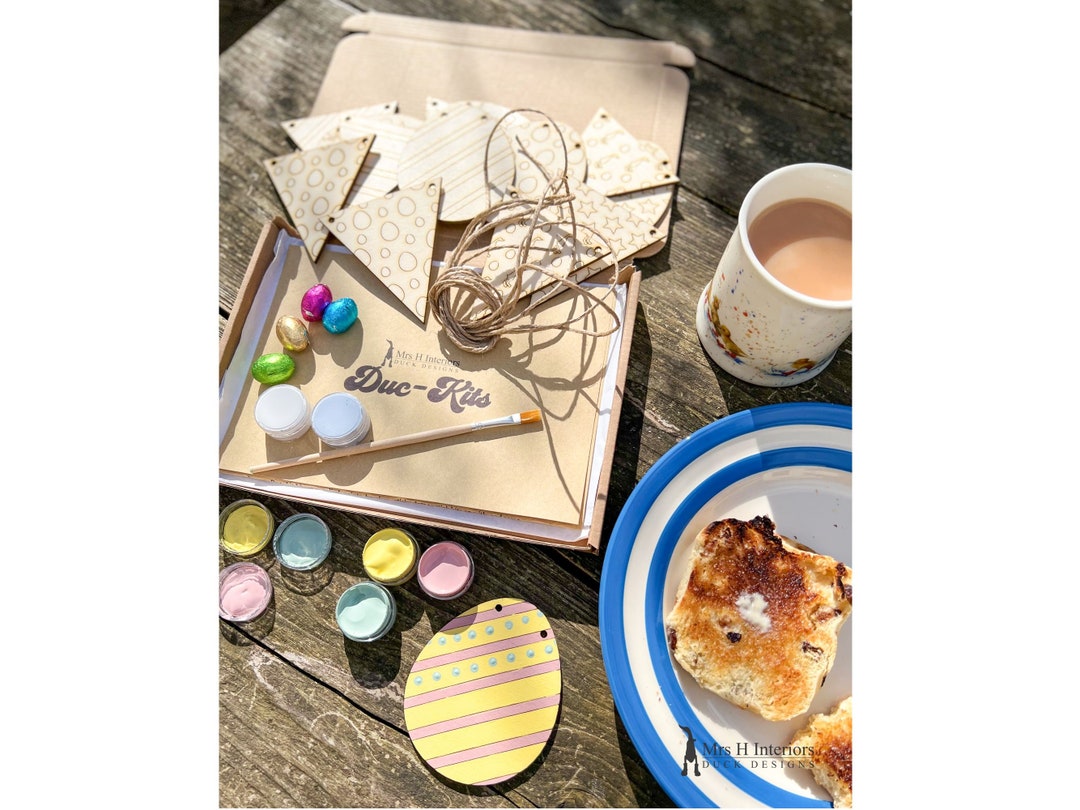 Easter Bunting Craft Kit - Wooden Paint Your Own Activity Gift Set by ...