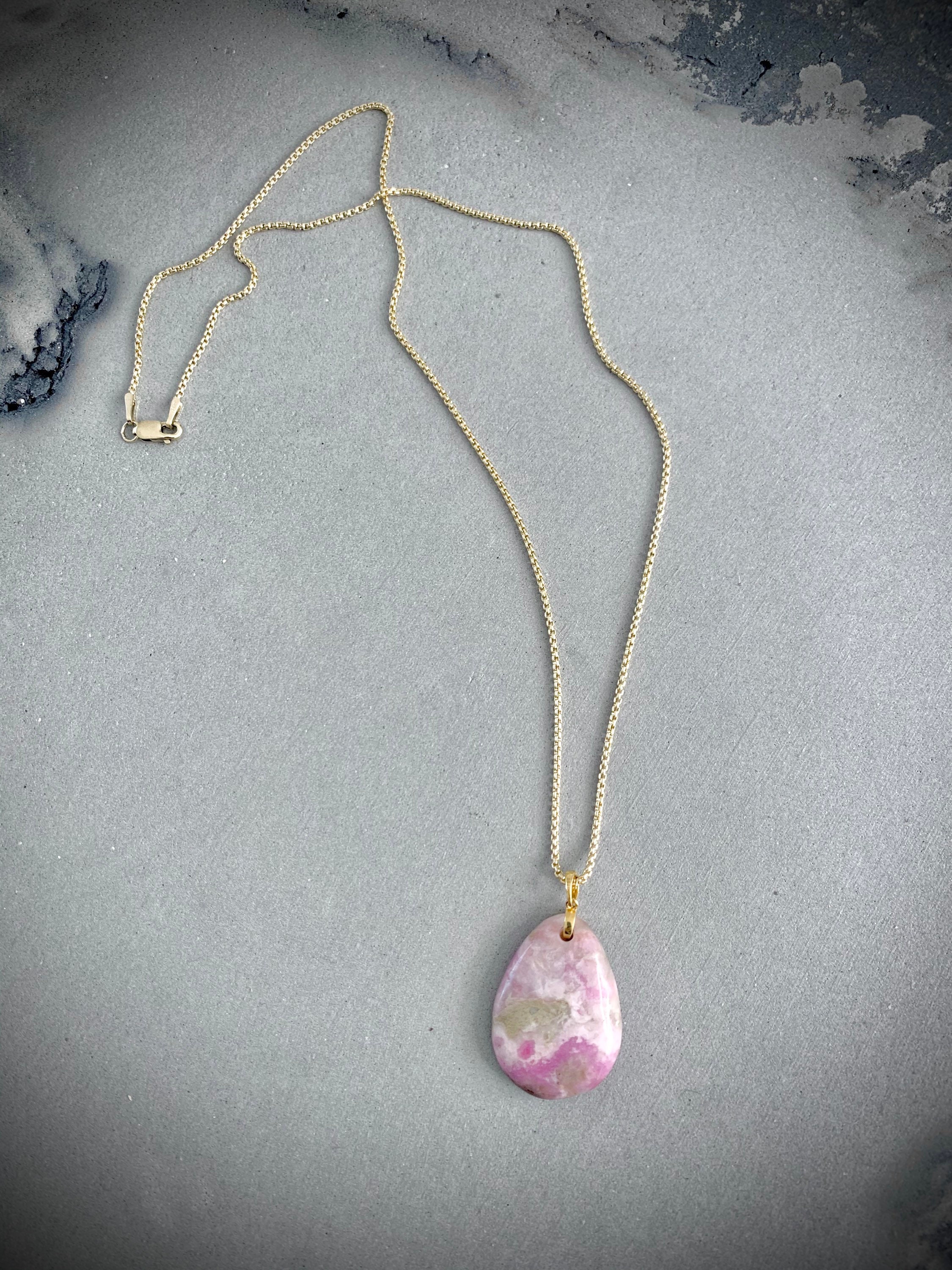 Pink Sugilite Necklace rhodonite - Etsy