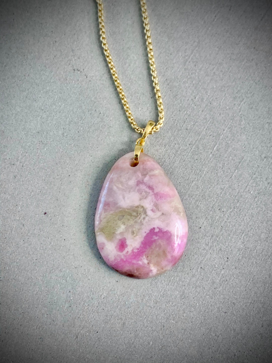 Pink Sugilite Necklace rhodonite - Etsy