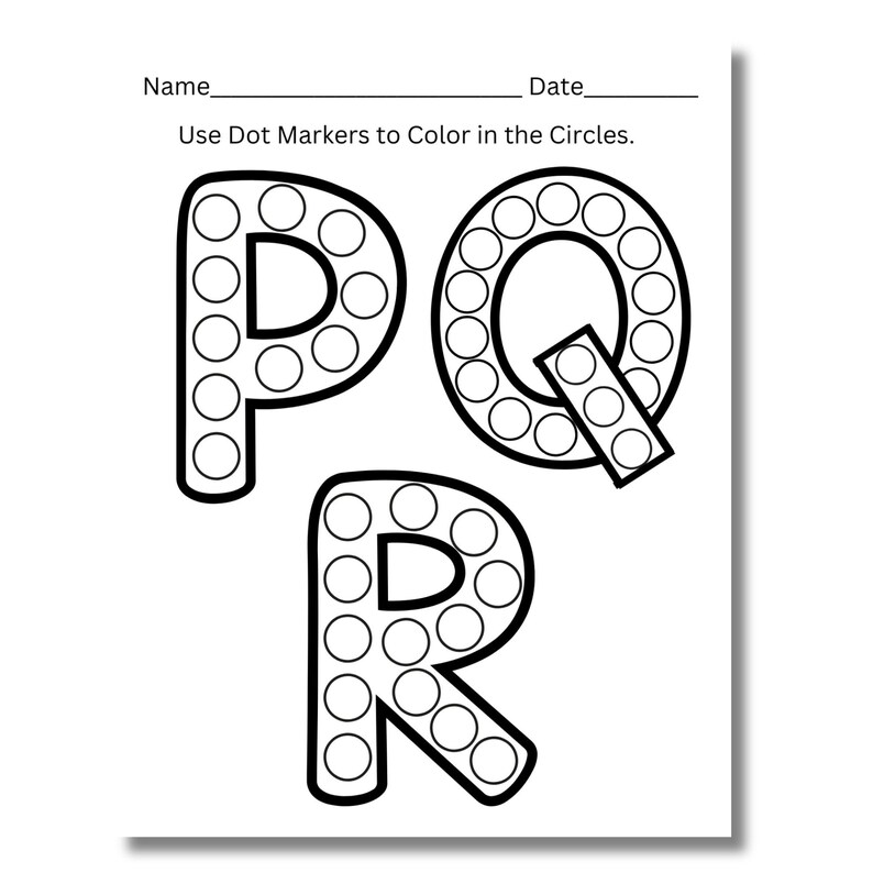 Dot Marker Activity Pages - Alphabet Activities - Preschool Learning ...