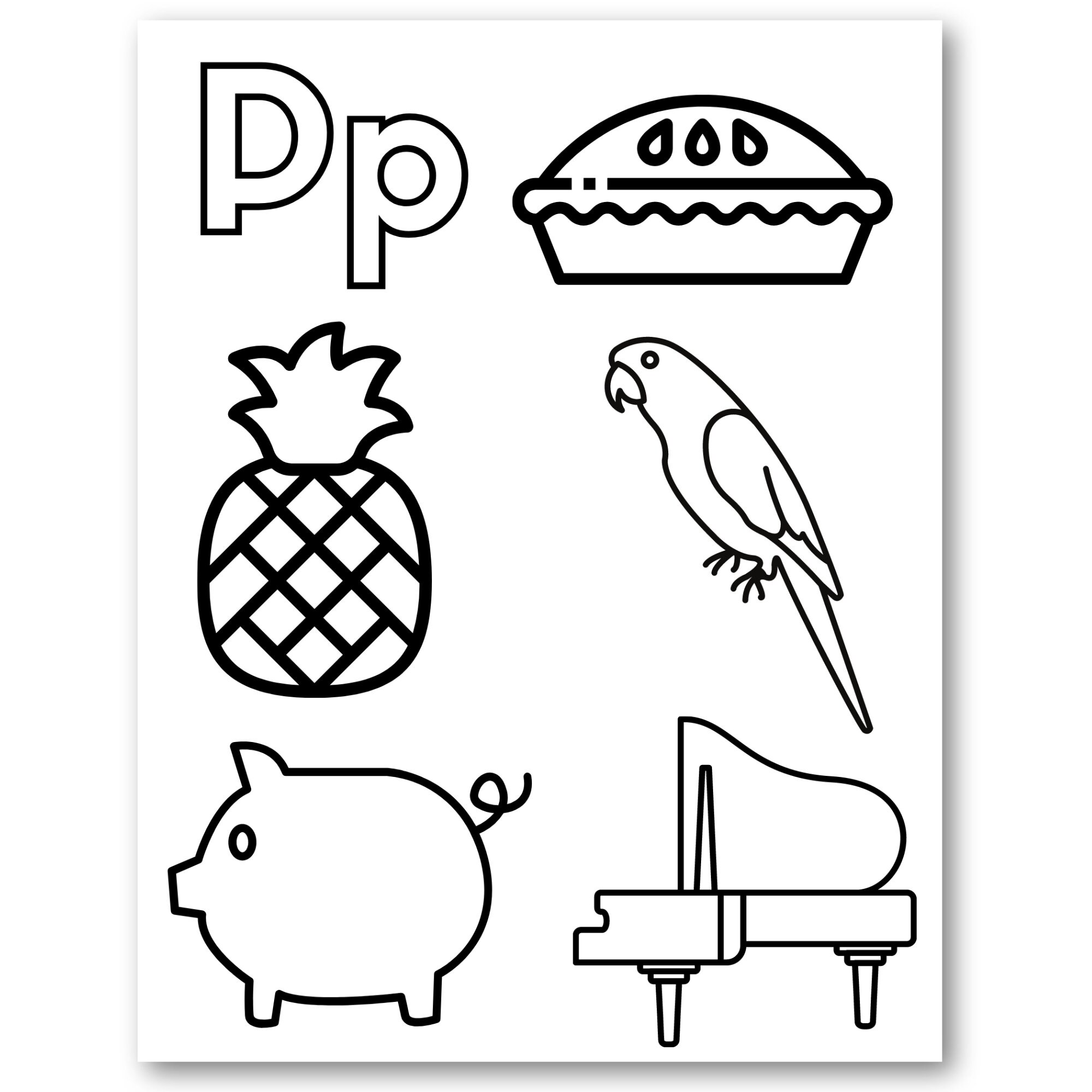 Alphabet Coloring Book, ABC Coloring Pages, Coloring Pages for Pre ...