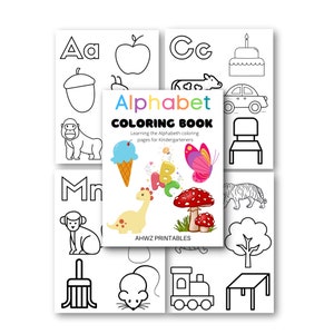 Alphabet Coloring Book, ABC Learning Pages (digital Download) - Etsy