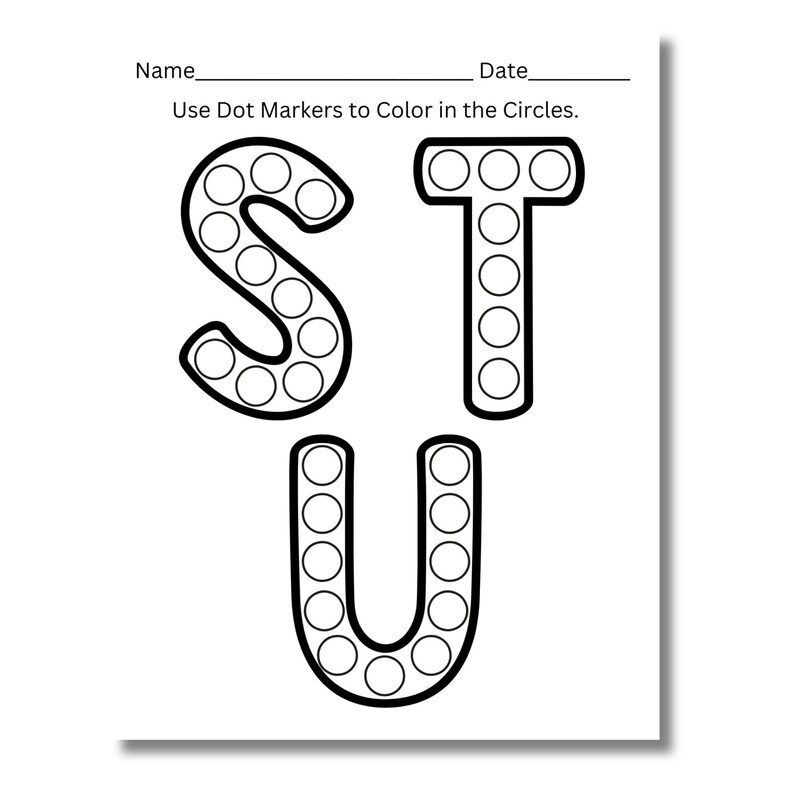 Dot Marker Activity Pages - Alphabet Activities - Preschool Learning ...