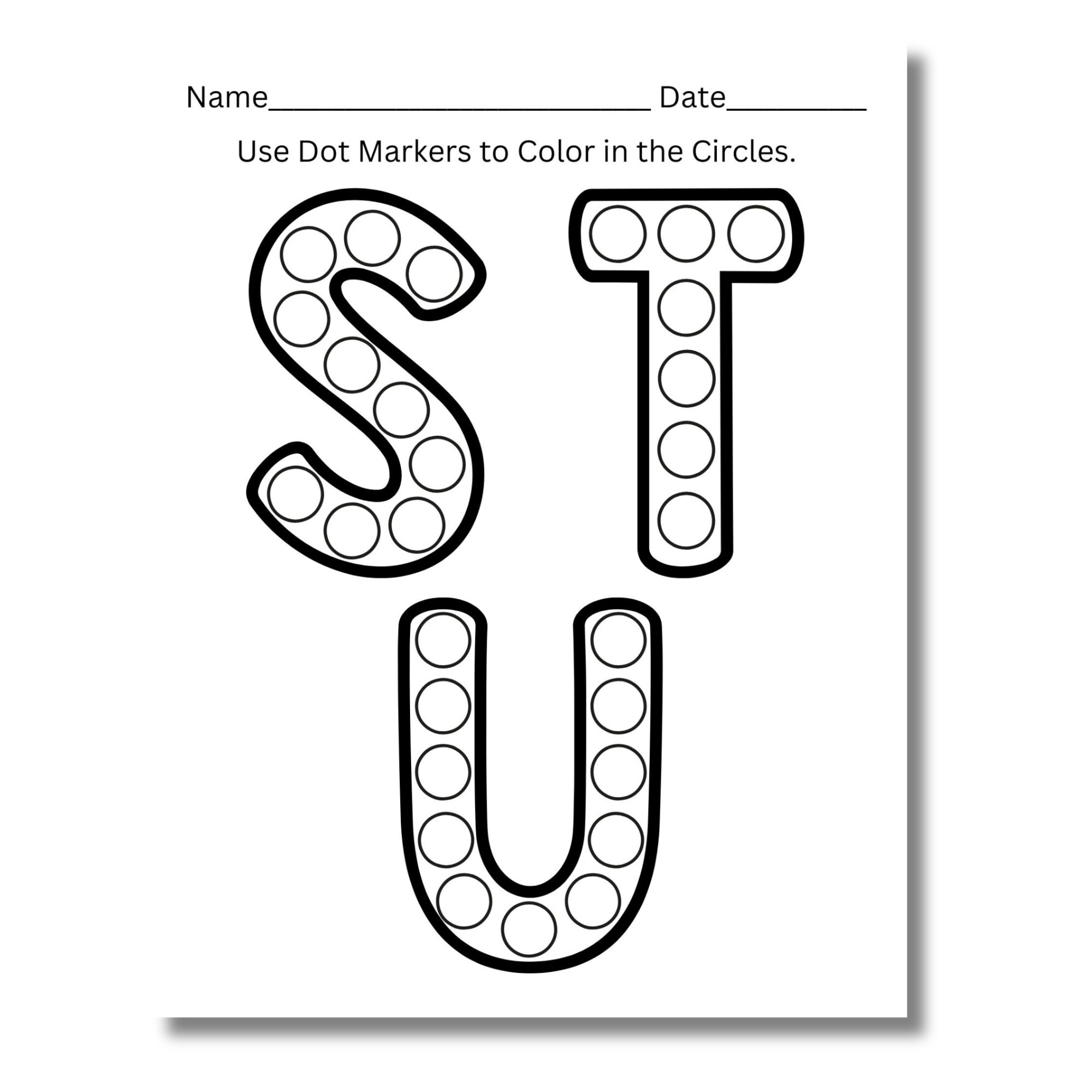 Dot Marker Activity Pages - Alphabet Activities - Preschool Learning ...