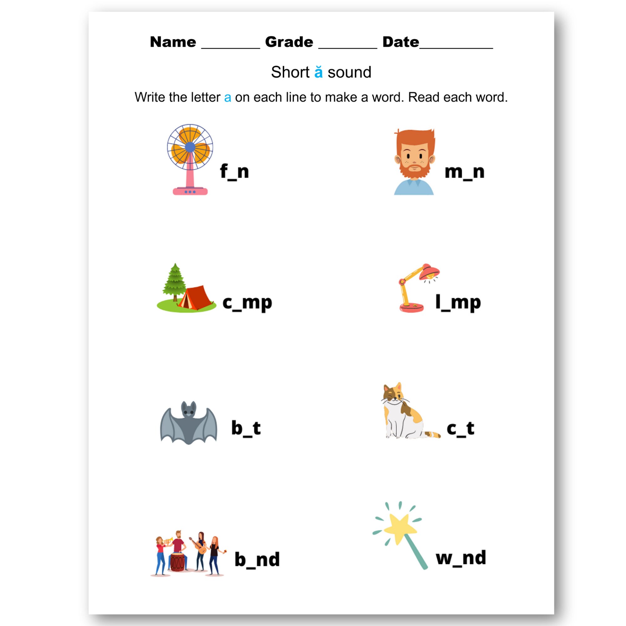 Phonics Worksheets for Kids, Learn to Read for K5, Letter Recognition ...