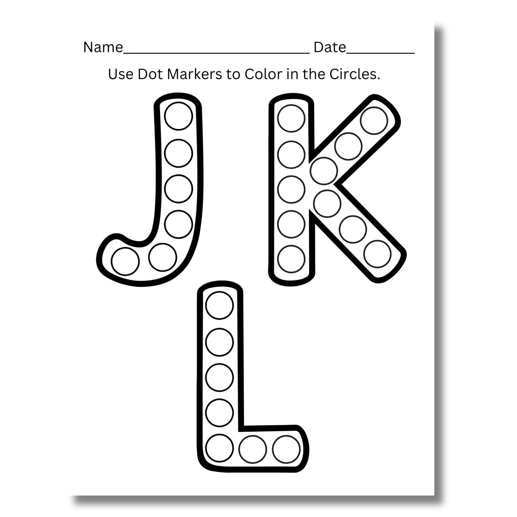 Dot Marker Activity Pages - Alphabet Activities - Preschool Learning ...