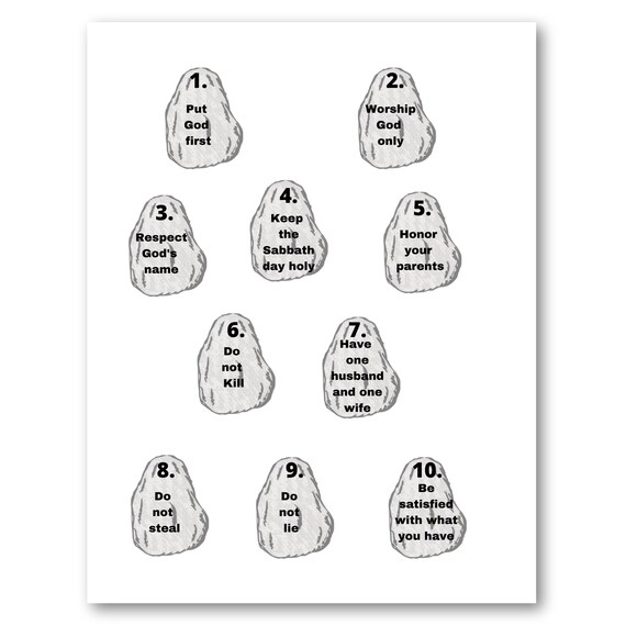 Ten Commandments Crafts For Kids