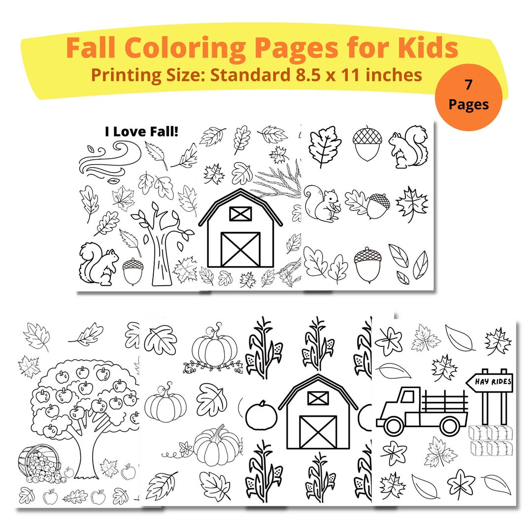 Fall Coloring Pages for Kids, Printable Coloring Pages, Autumn, Fall ...