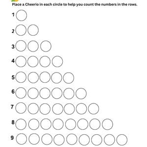 Cheerio Counting Mat, Food Mat, Interactive Math, Preschool ...