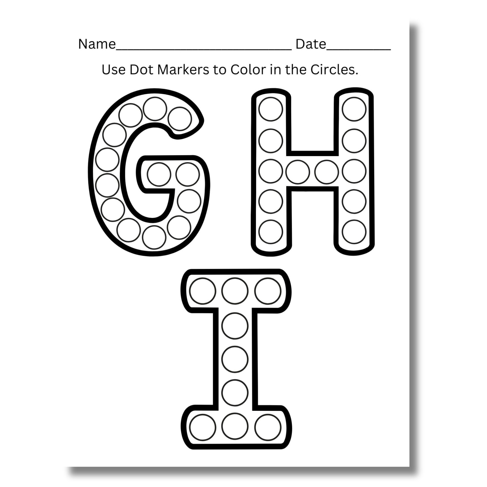 Dot Marker Activity Pages - Alphabet Activities - Preschool Learning ...