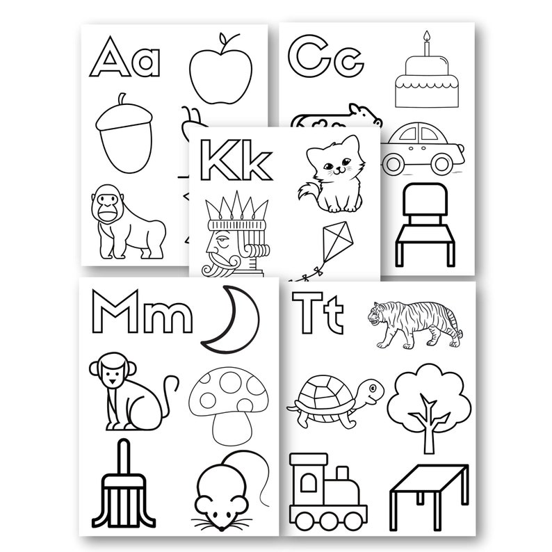 Alphabet Coloring Book, ABC Coloring Pages, Coloring Pages for Pre ...