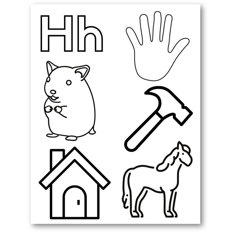 Alphabet Coloring Book, ABC Coloring Pages, Coloring Pages for Pre ...