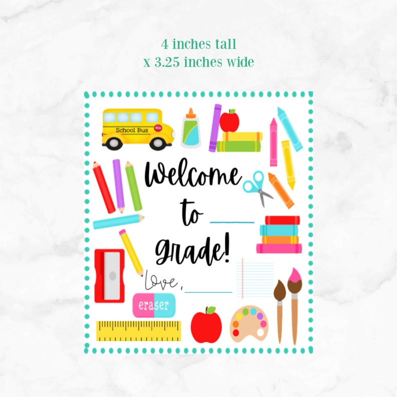 Back to School Gift Tags, First Day of School, School Tags, Teacher ...