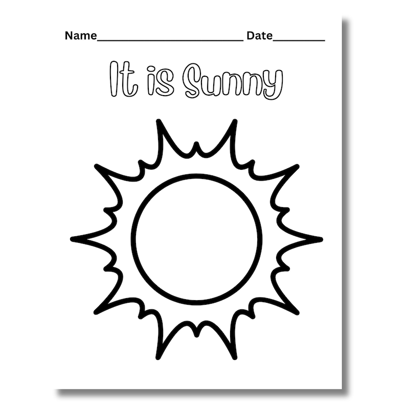 Weather Coloring Pages - Preschool Worksheets - Kindergarten Worksheets ...