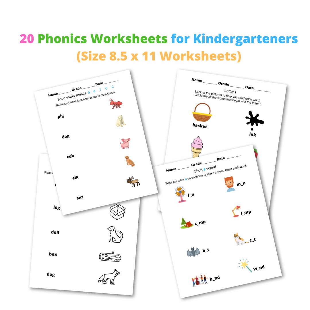 Phonics Worksheets for Kids, Learn to Read for K5, Letter Recognition ...