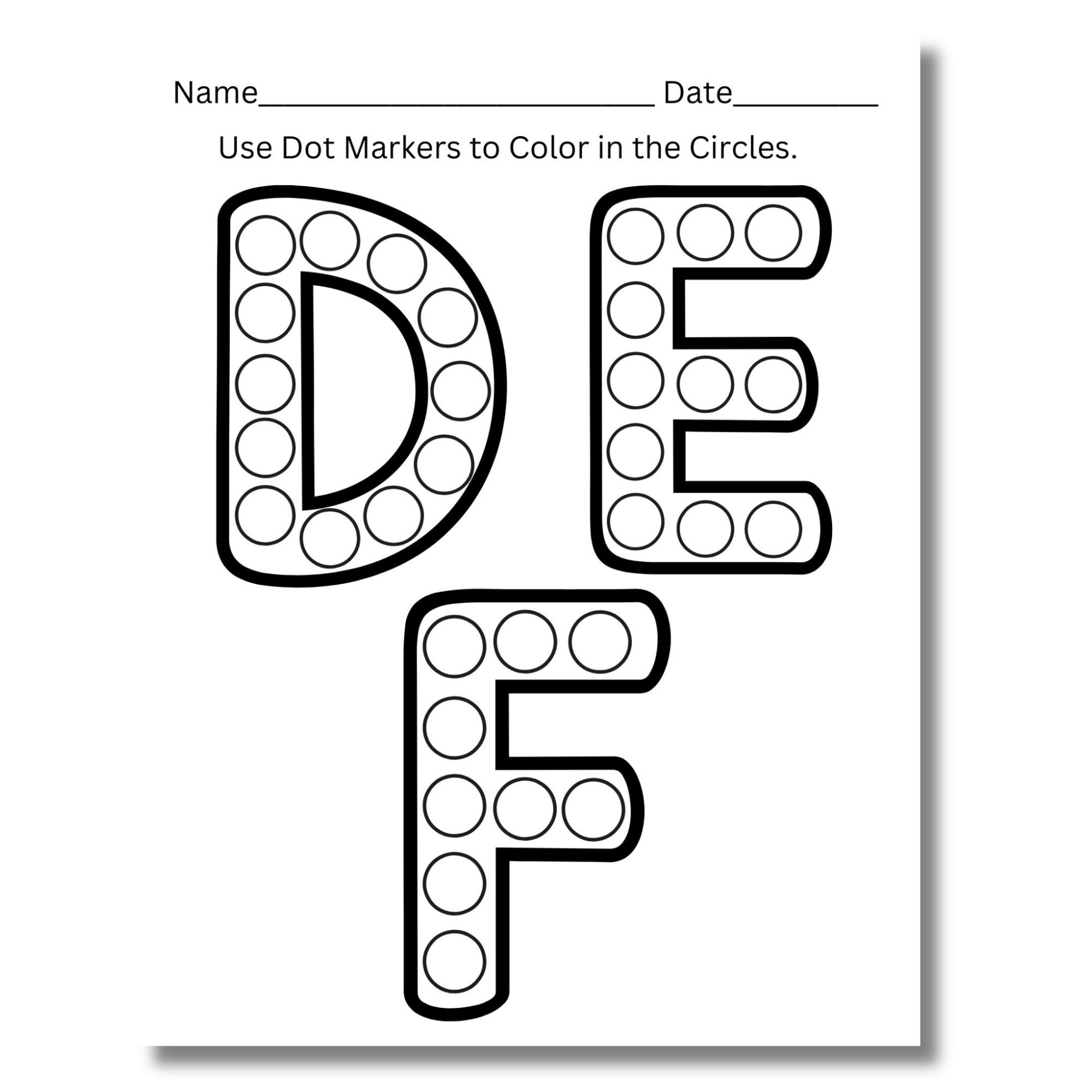 Dot Marker Activity Pages - Alphabet Activities - Preschool Learning ...