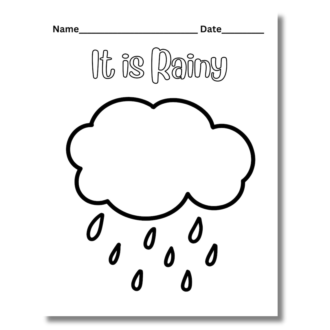 Weather Coloring Pages - Preschool Worksheets - Kindergarten Worksheets ...