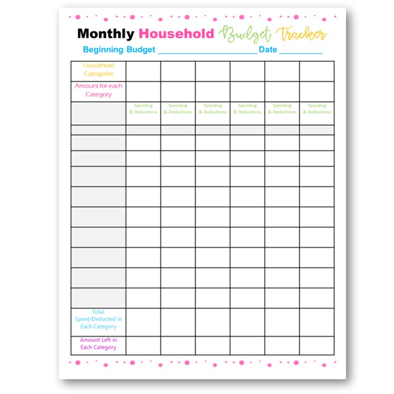 Home Management Planner, Household Planning Printables, Budget Planner ...