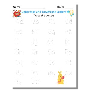 Writing Charts for Kids, Letter Tracing, Handwriting Practice ...