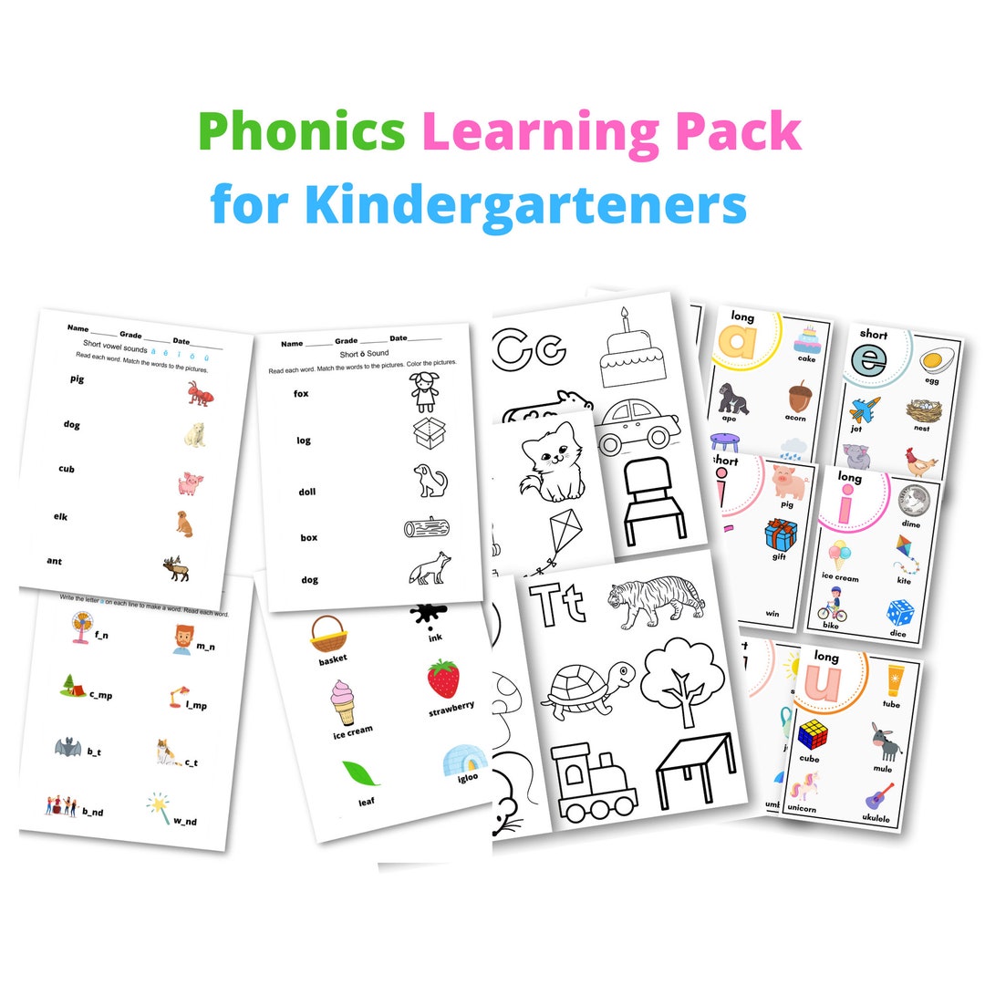Kindergarten Phonics Worksheets, Letter Sounds, ABC Coloring Book ...