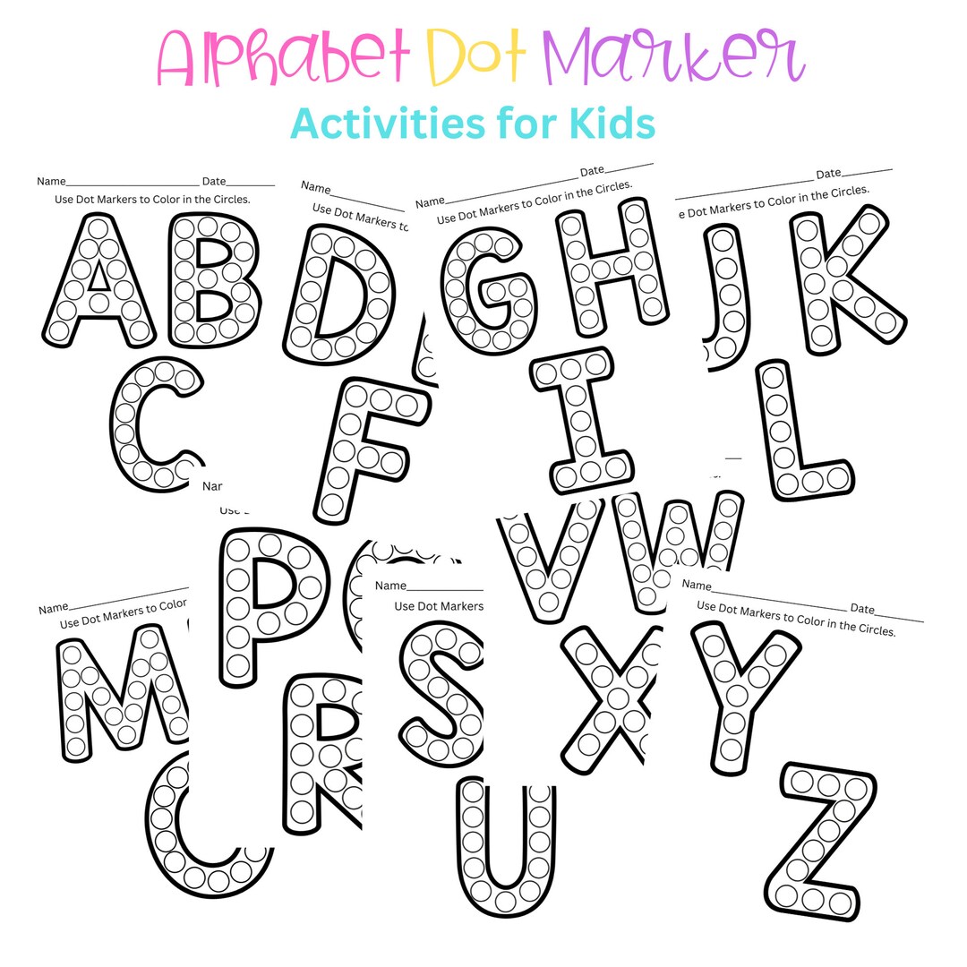 Dot Marker Activity Pages - Alphabet Activities - Preschool Learning ...