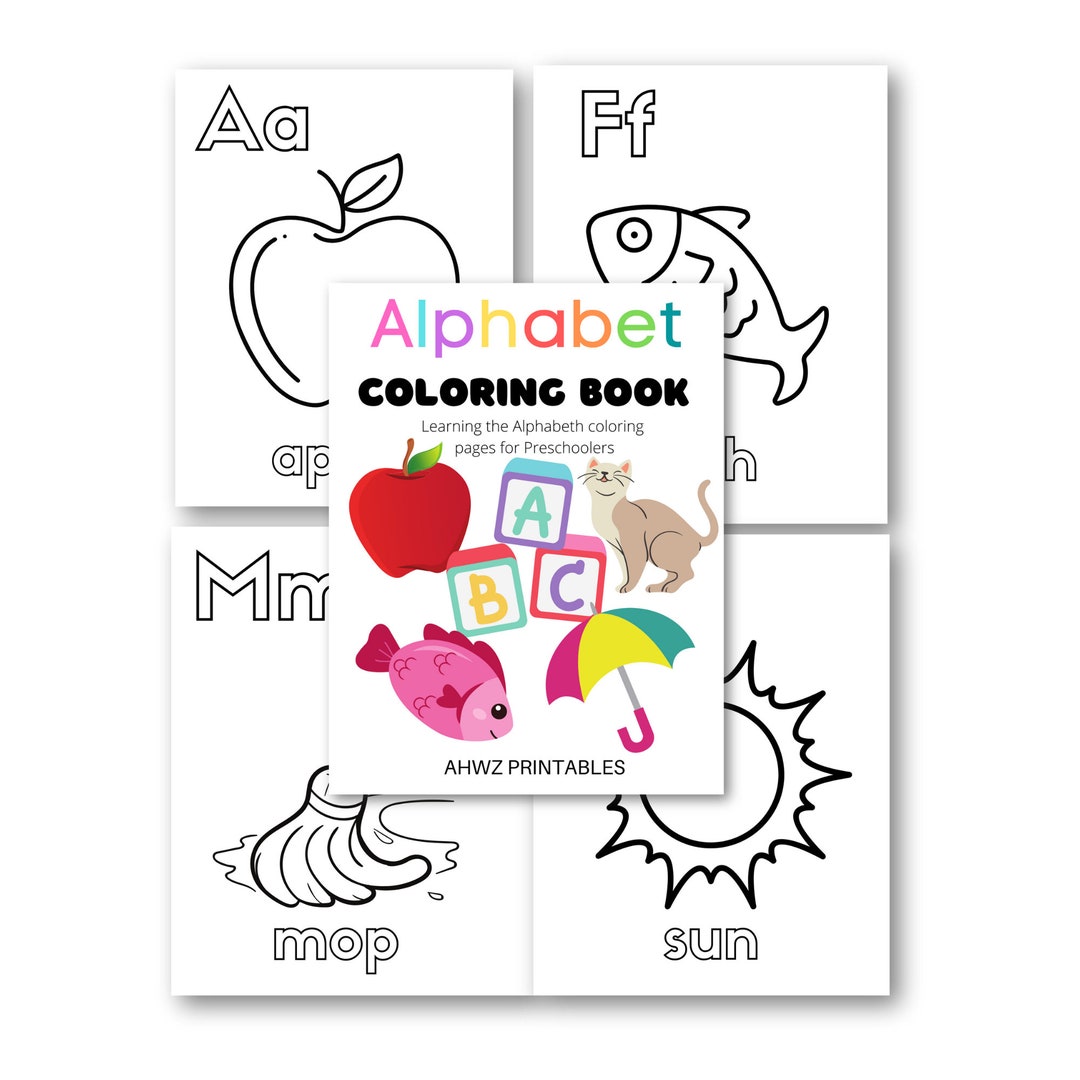 Alphabet Coloring Book, Preschool Coloring Pages, ABC Coloring Pages ...