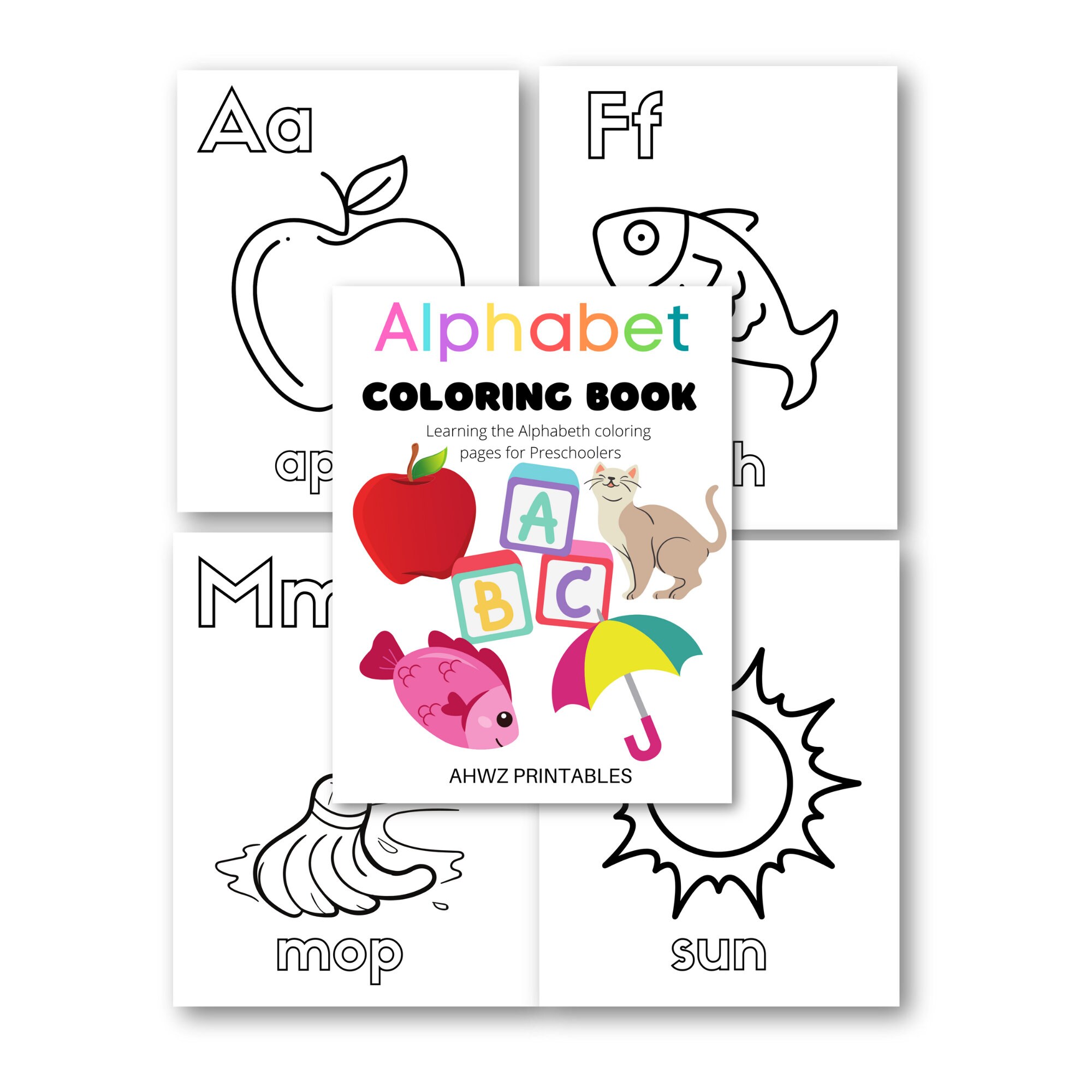 Alphabet Coloring Book, Preschool Coloring Pages, ABC Coloring Pages ...
