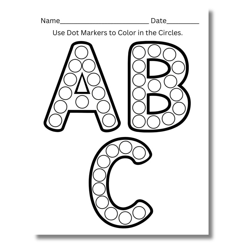 Dot Marker Activity Pages - Alphabet Activities - Preschool Learning ...