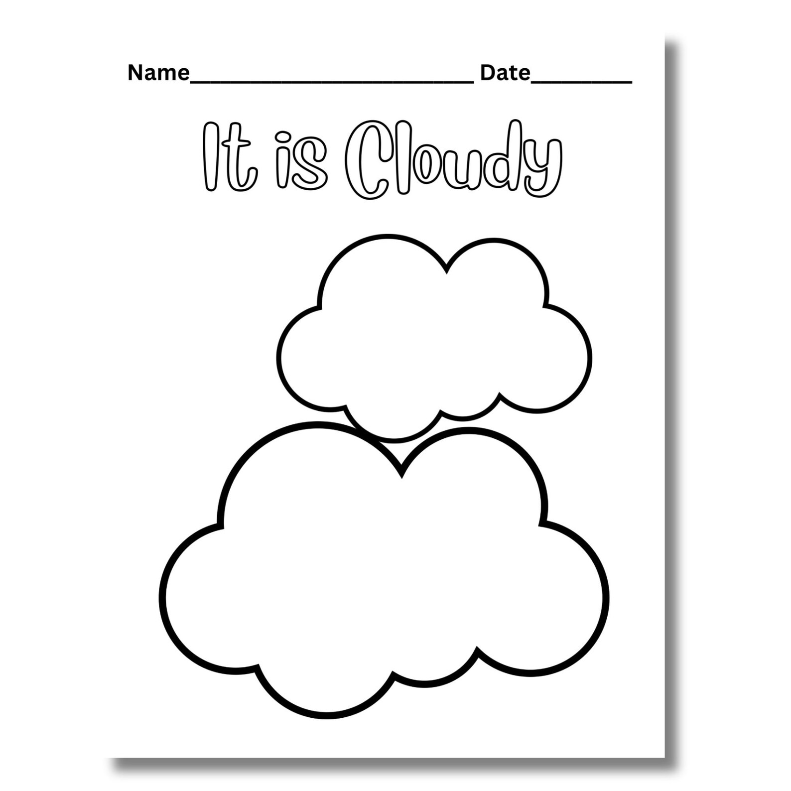Weather Coloring Pages - Preschool Worksheets - Kindergarten Worksheets ...