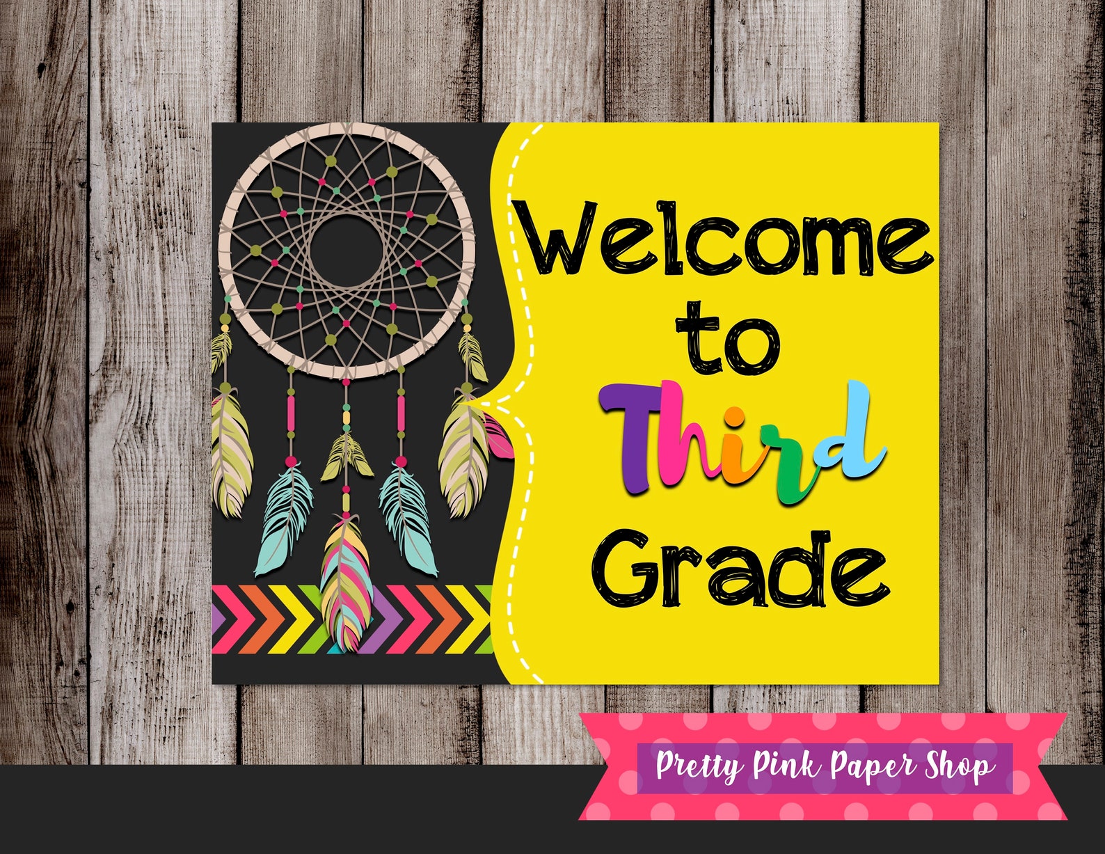 Welcome to Third Grade School SIGN - Etsy
