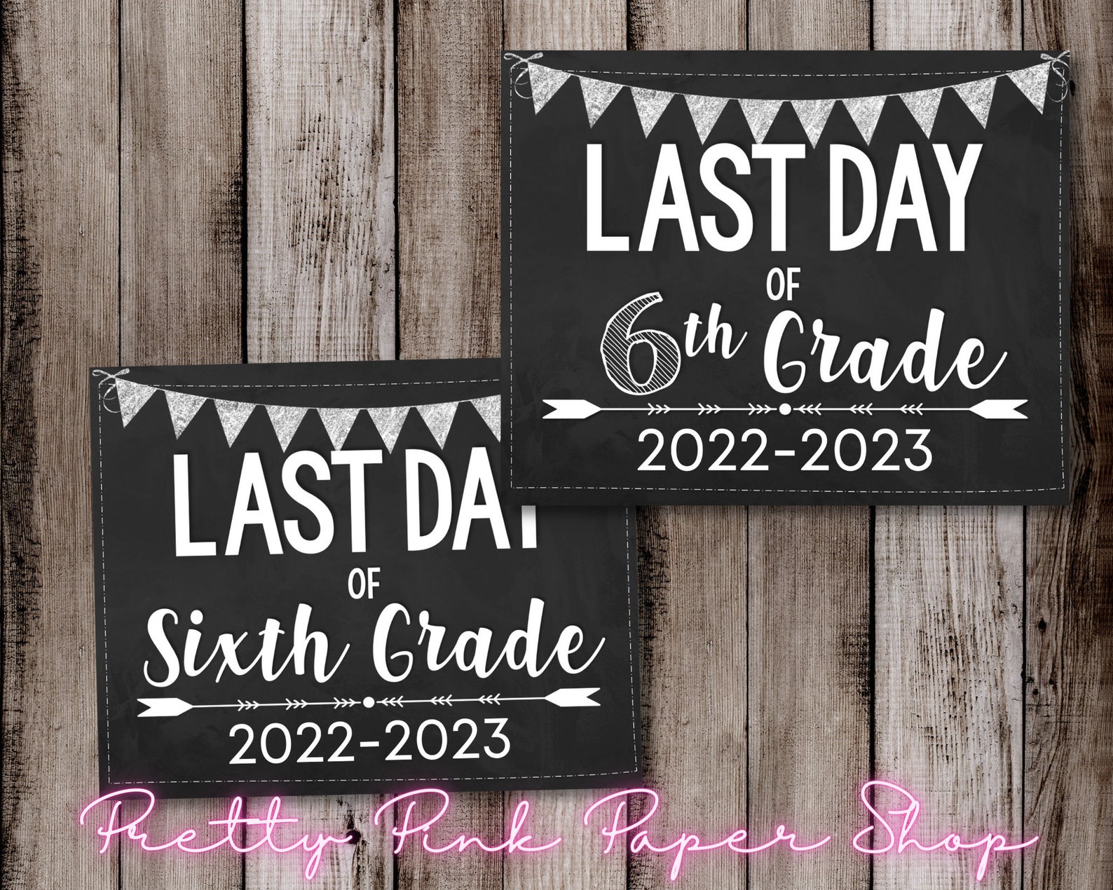 First Day of Sixth Grade Sign 2022-2023 / First Day of School - Etsy