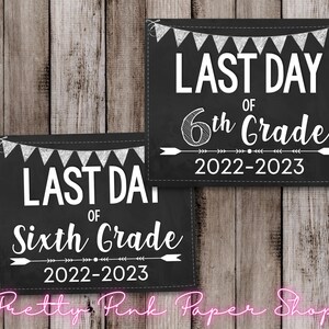 First Day of Sixth Grade Sign 2022-2023 / First Day of School - Etsy
