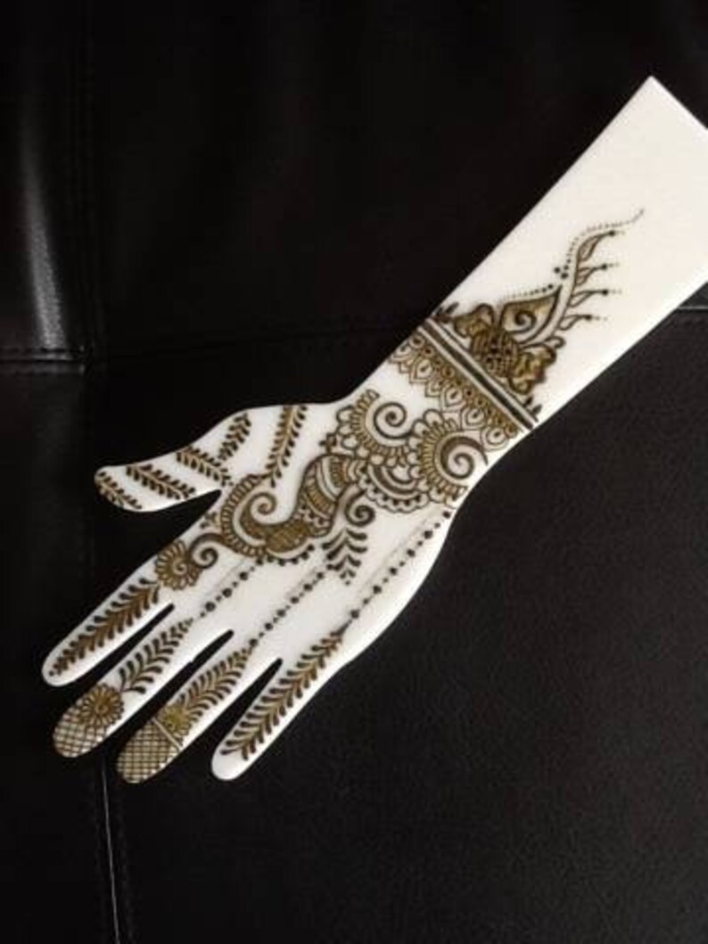 Henna Acrylic Hand Template Henna Art Hand Template - Etsy