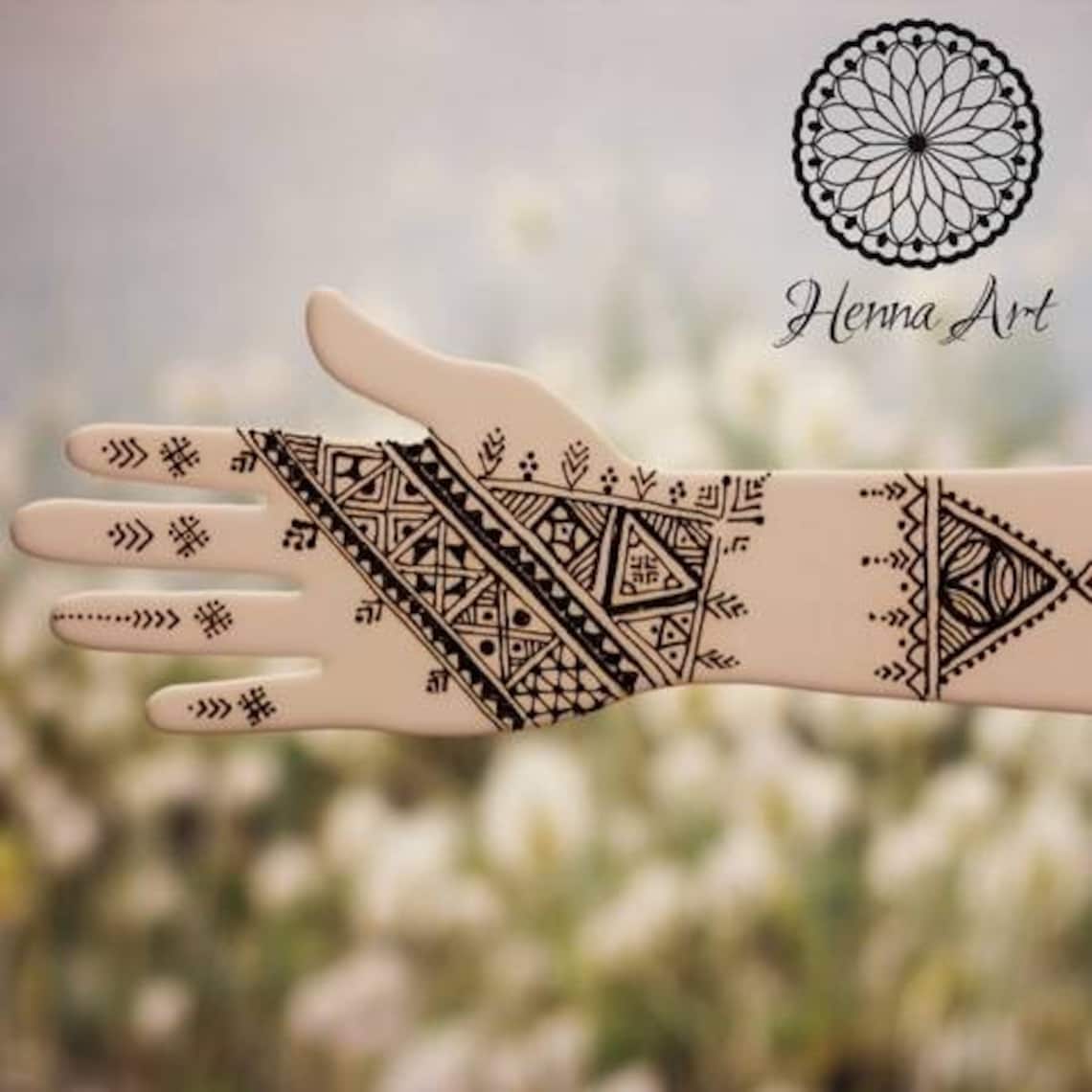 Henna Acrylic Hand Template Henna Art Hand Template - Etsy
