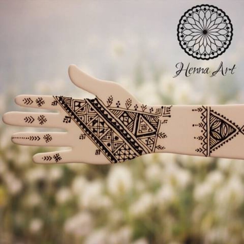 Henna Acrylic Hand Template Henna Art Hand Template - Etsy