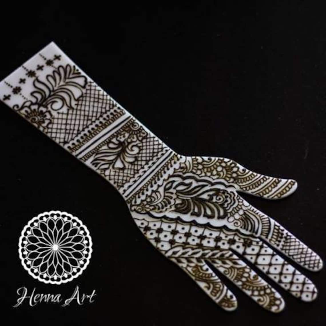 Henna Acrylic Hand Template Henna Art Hand Template - Etsy