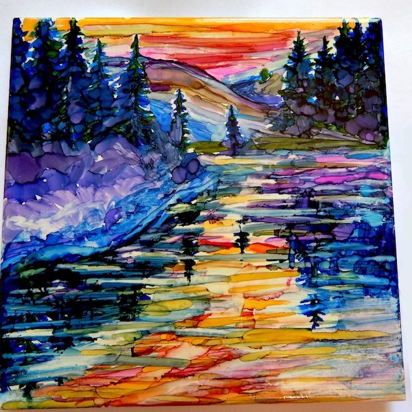 Alcohol Ink Painting - Etsy