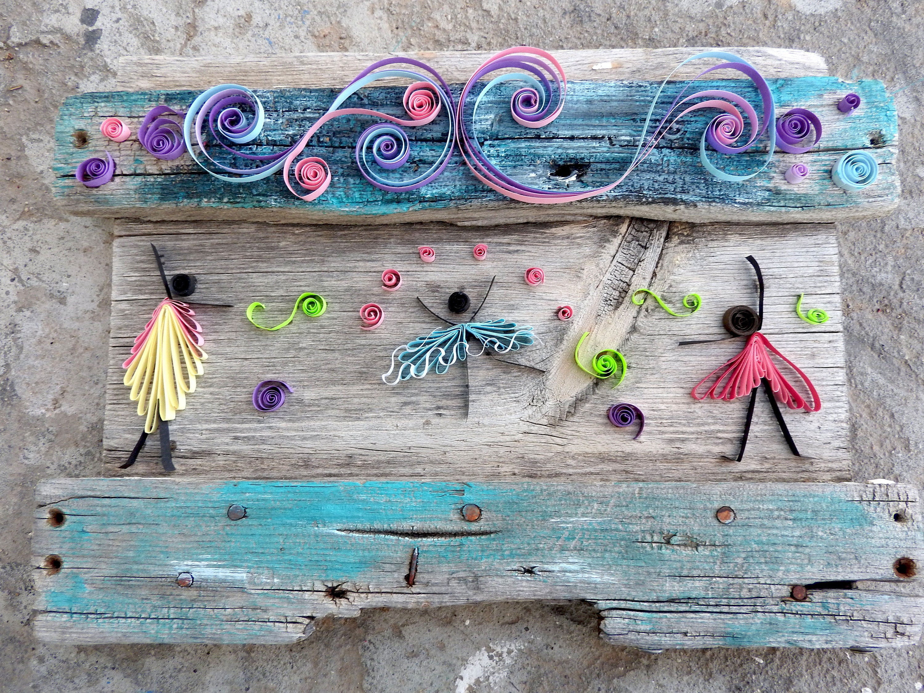 Quilled Ballerina Dancers on Barnwood - Etsy