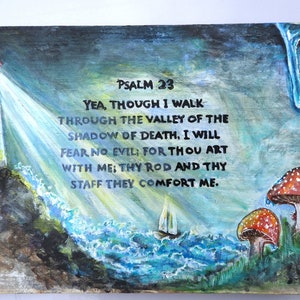 Psalm 23 Lighthouse Ocean Painting - Etsy