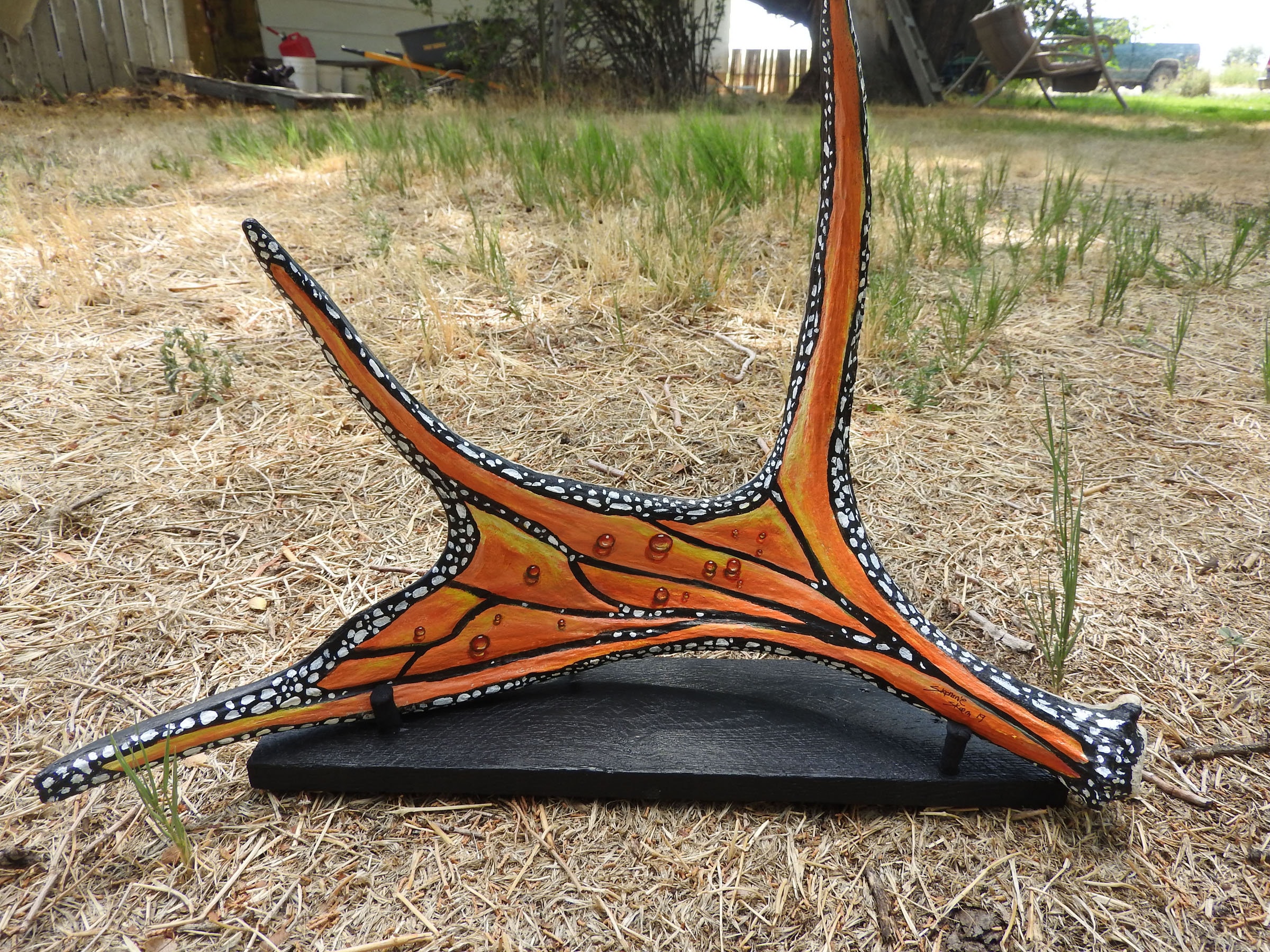 Painted Moose Antler, Butterfly Painting, Moose Horns - Etsy