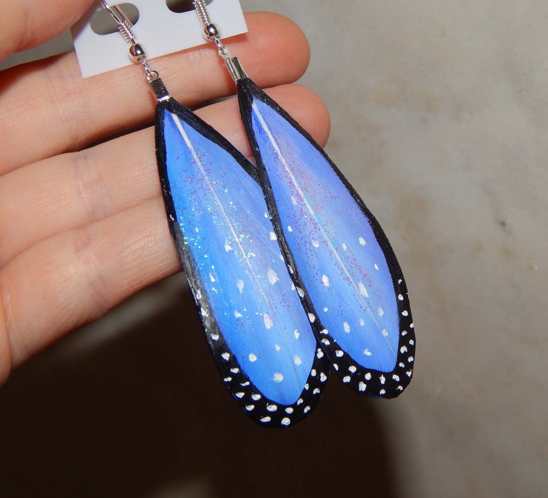 Butterfly Wing, Feather Earrings - Etsy