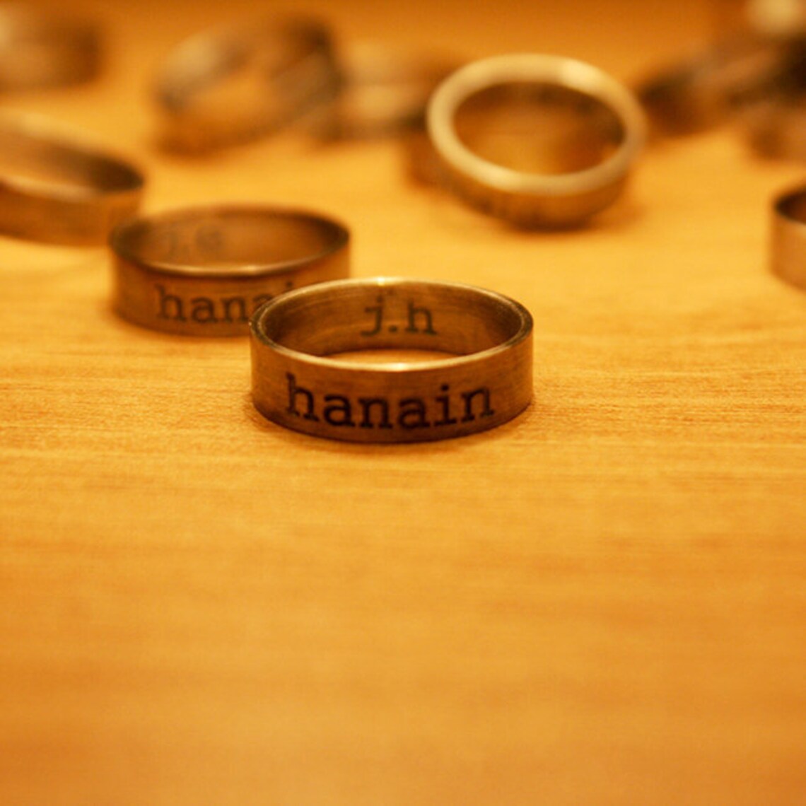 Initial Ring / Personalized / Signature / Engraving / Sterling | Etsy