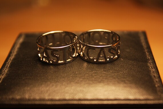 Initial Twrin Ring / Personalized / Signature / Sterling | Etsy