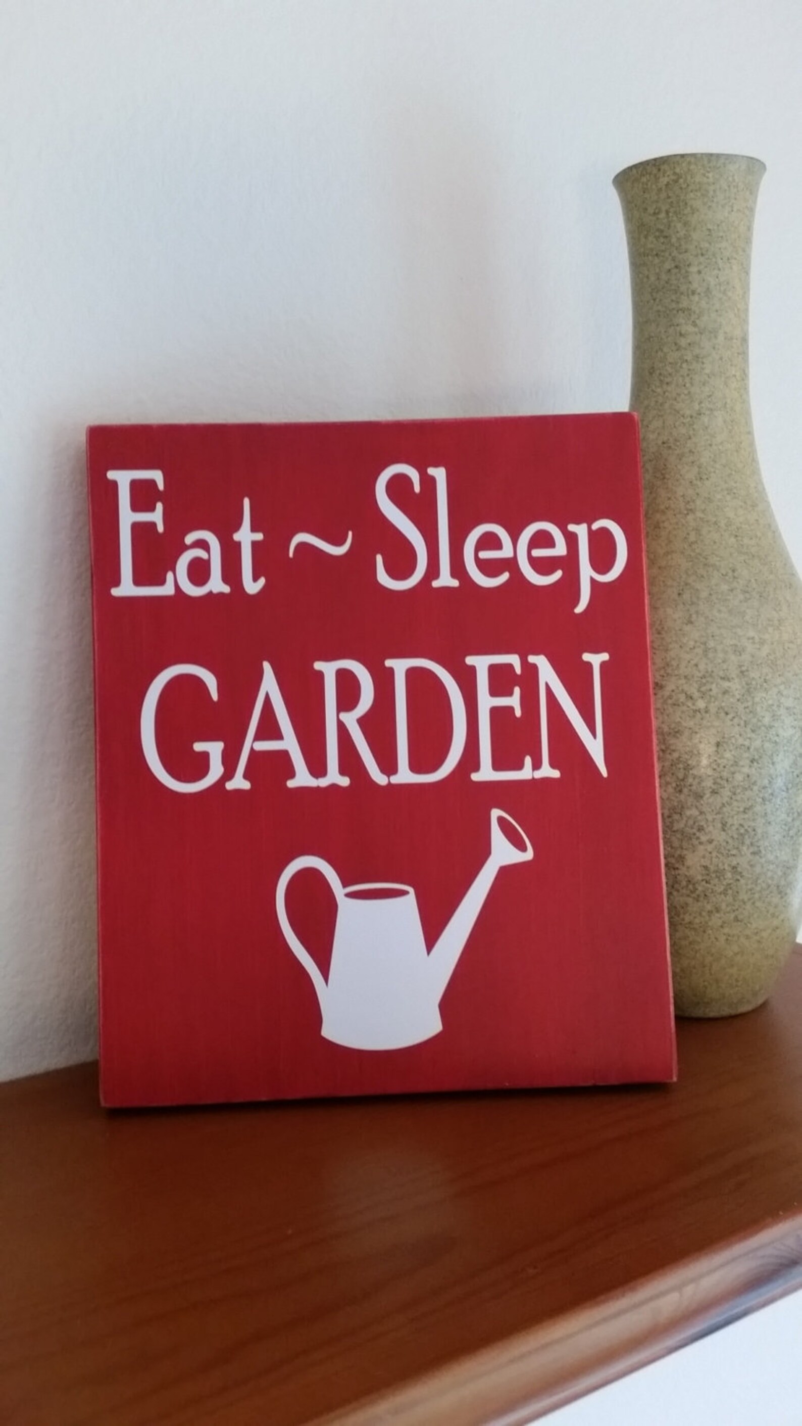 Eat Sleep Garden Sign Gardening Sign Watering Can Wood - Etsy