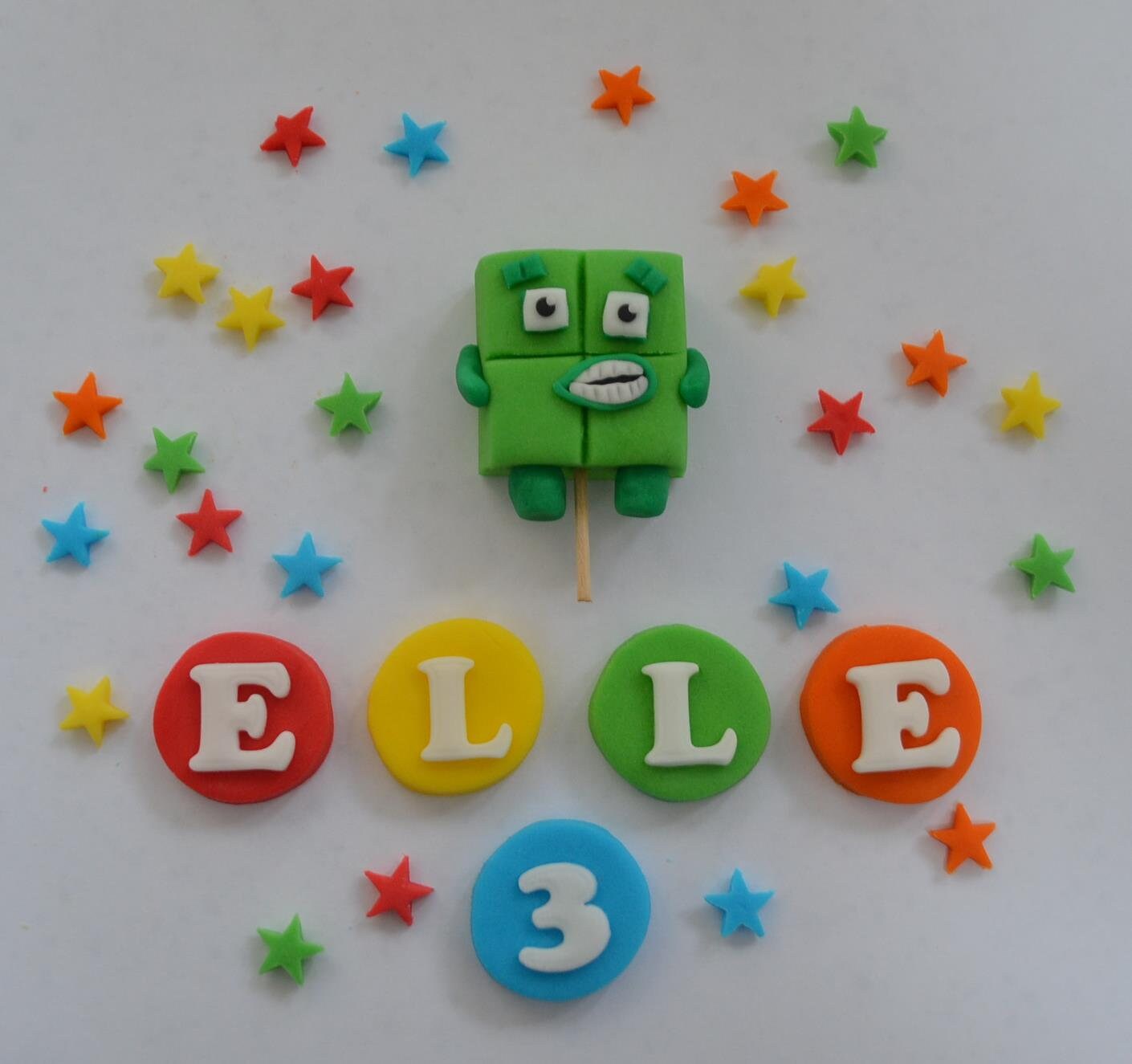 Handmade Edible Number Blocks Numberblocks Cake Topper | Etsy UK