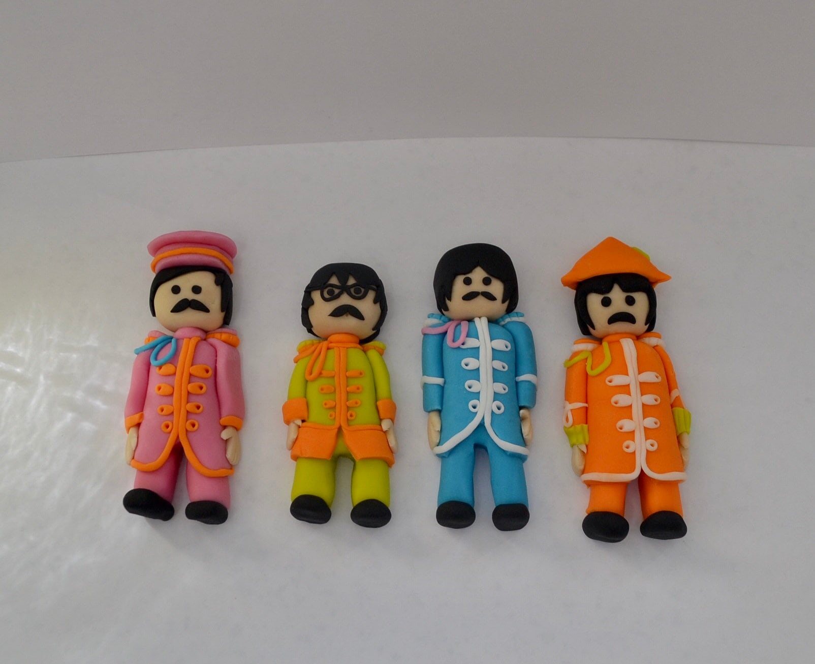 Handmade Edible the Beatles Cake Topper: John, Paul, George, Ringo ...